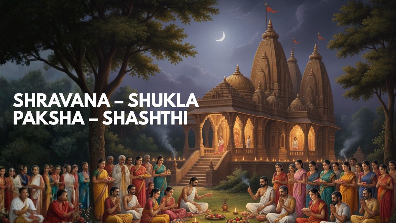 Shravana - Shukla Paksha - Shashthi.